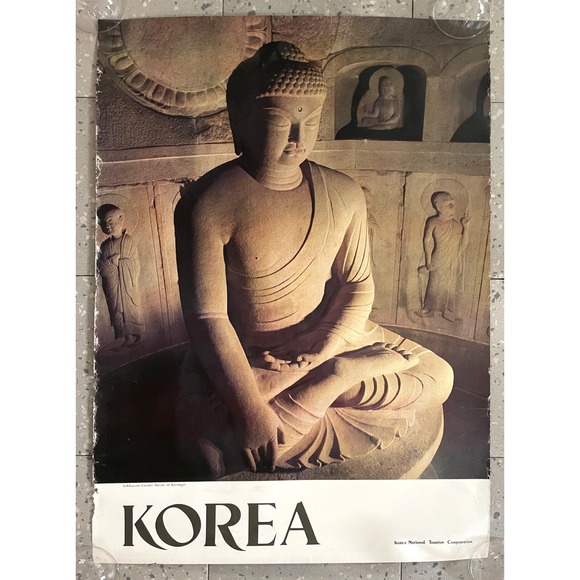 Art | Vintage Korea Poster National Tourism Corporation 36x24 Sokkuram ...